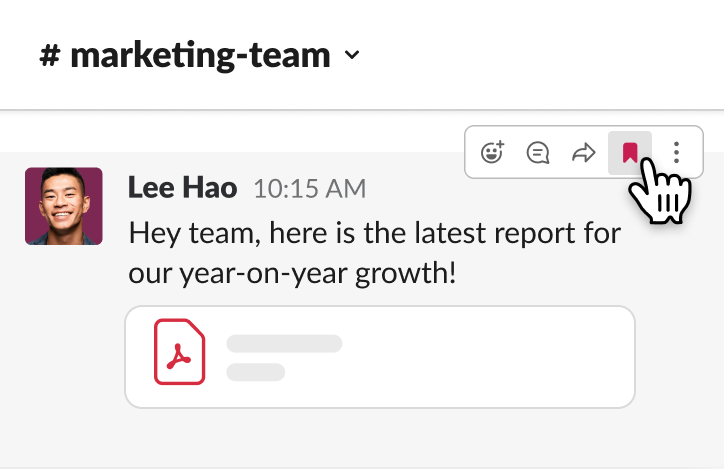 Save messages and files for later | Slack