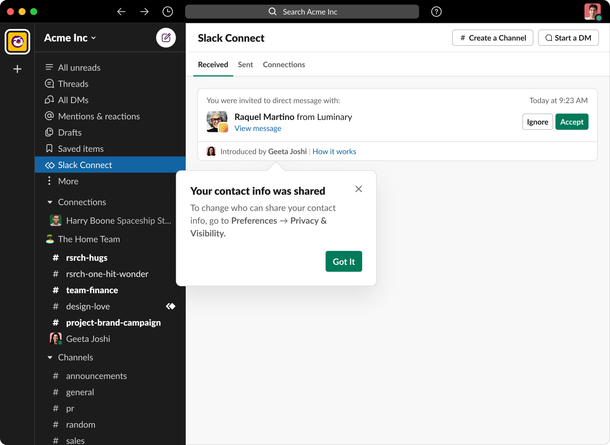 Introduce people across the organizations you work with | Slack